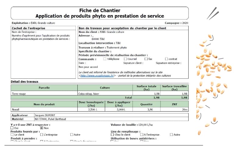 Geofolia ETA - logiciel de gestion de travaux agricoles